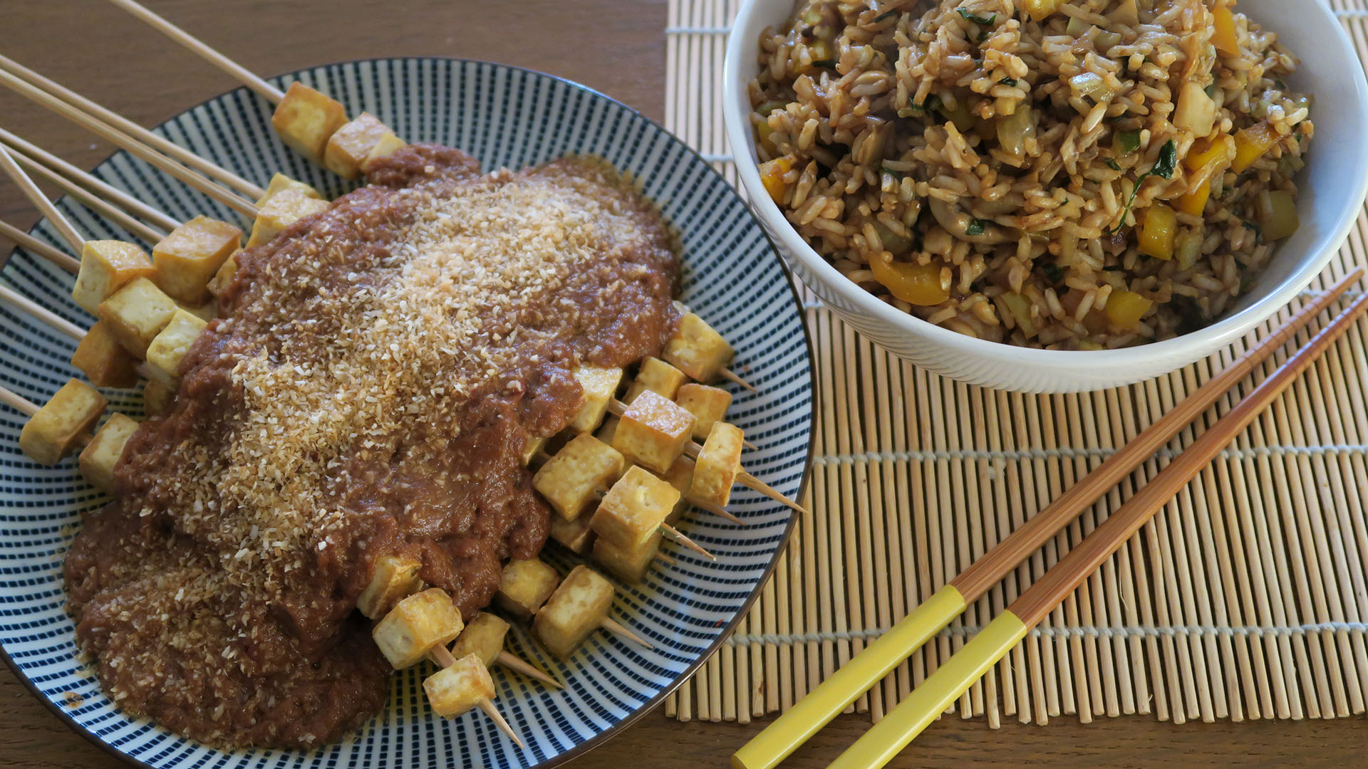 Tofu saté - Vegan recepten - Vetjebol